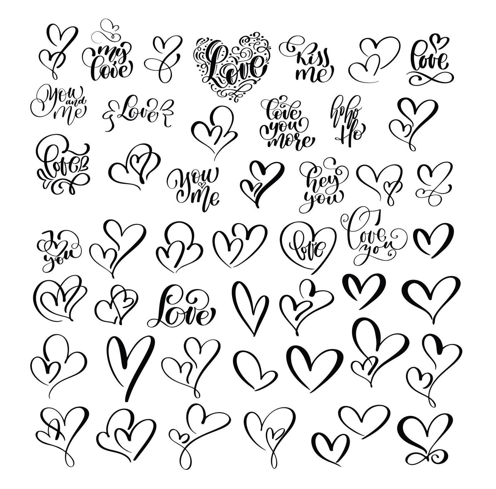 Heart Svg, Heart Svg, Hand Drawn Heart Svg, Open Heart Svg, Doodle ...