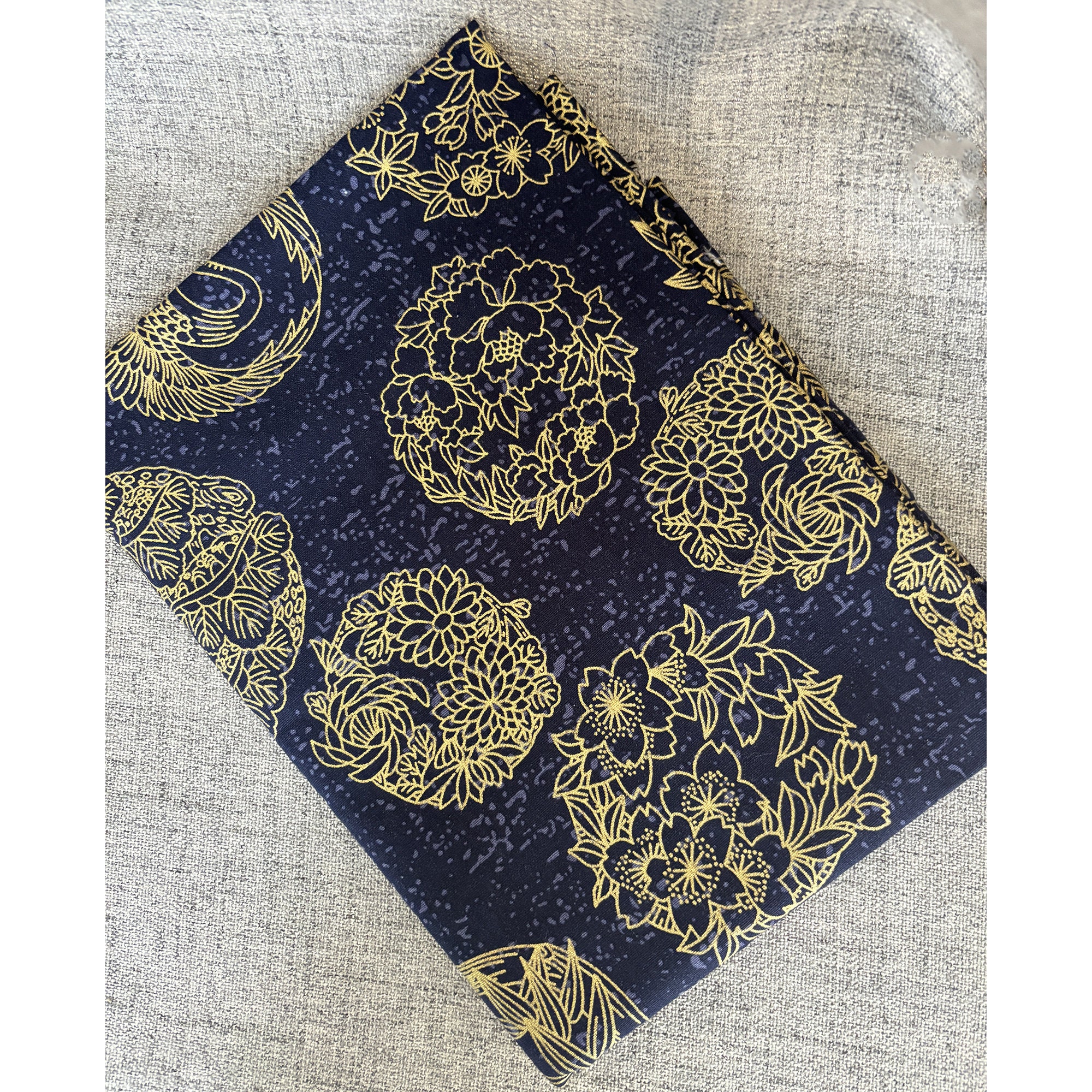 Blue Iron-on Floral Print Briefs, Crane Print Briefs, Japanese Crotch ...