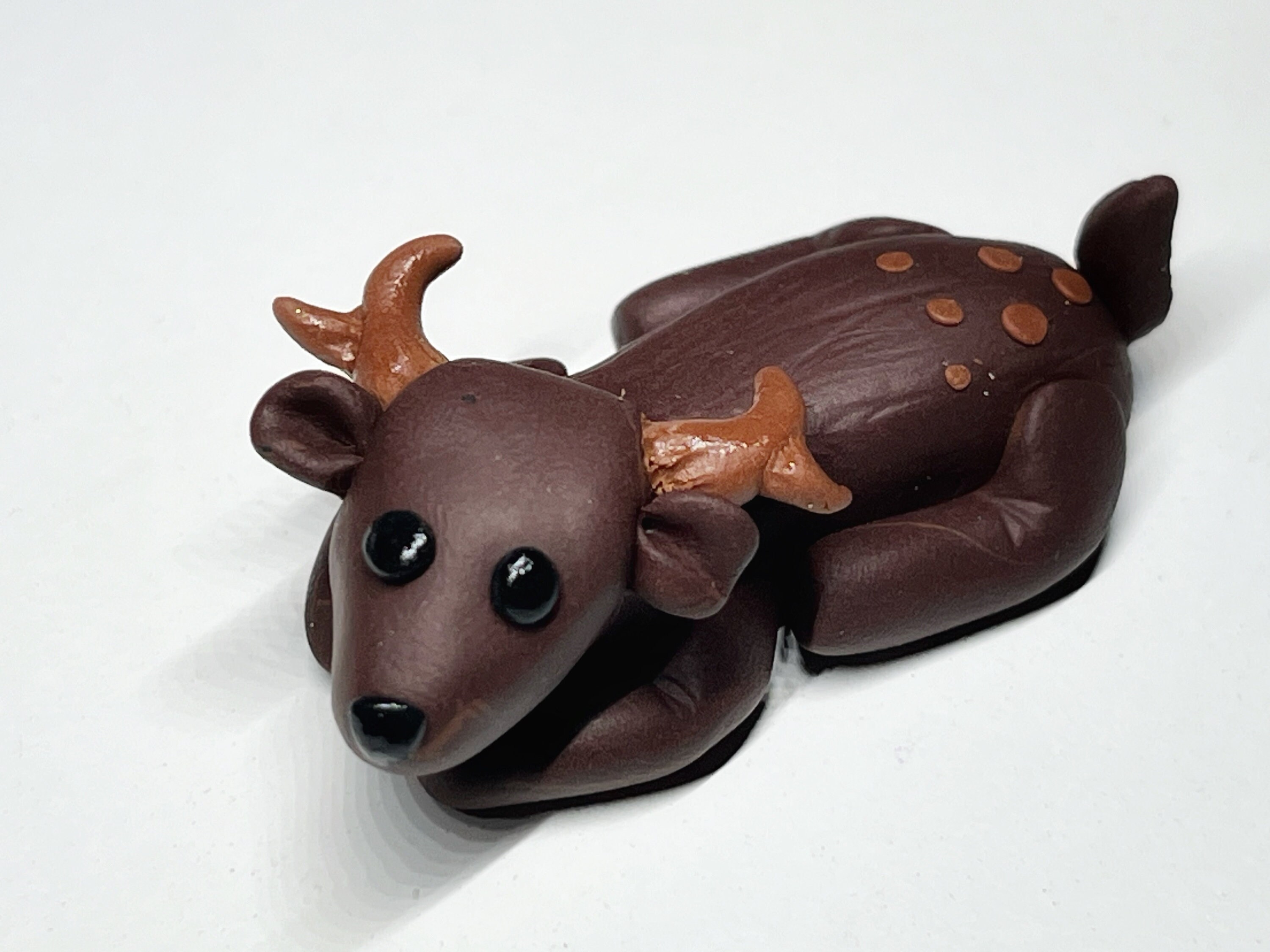 Dinky Deers. Miniature Clay Deer Figurine handmade, Lucky Dip , Desk ...