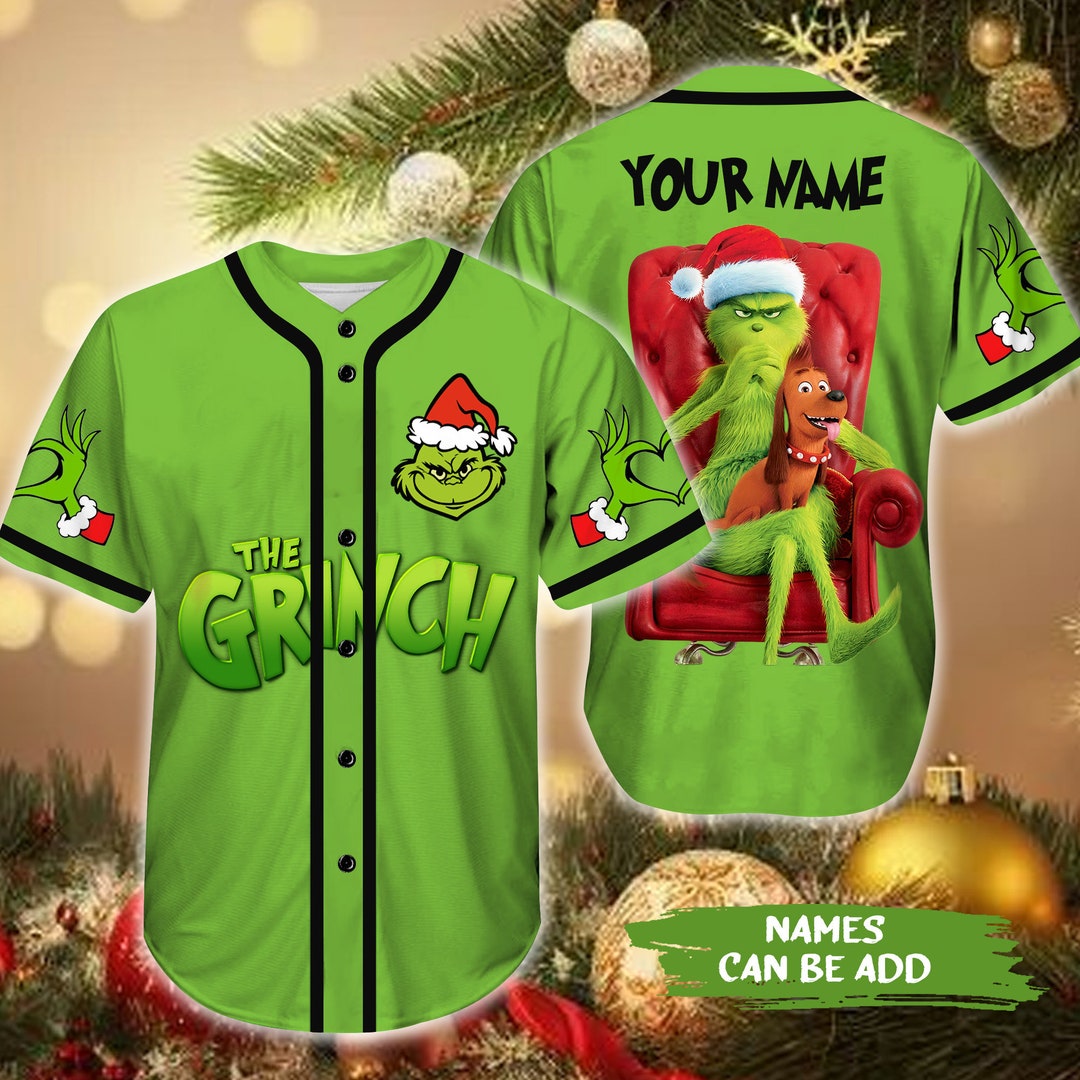 Custom Grinch Baseball Jersey the Grinch the Grinch Crop Top - Etsy