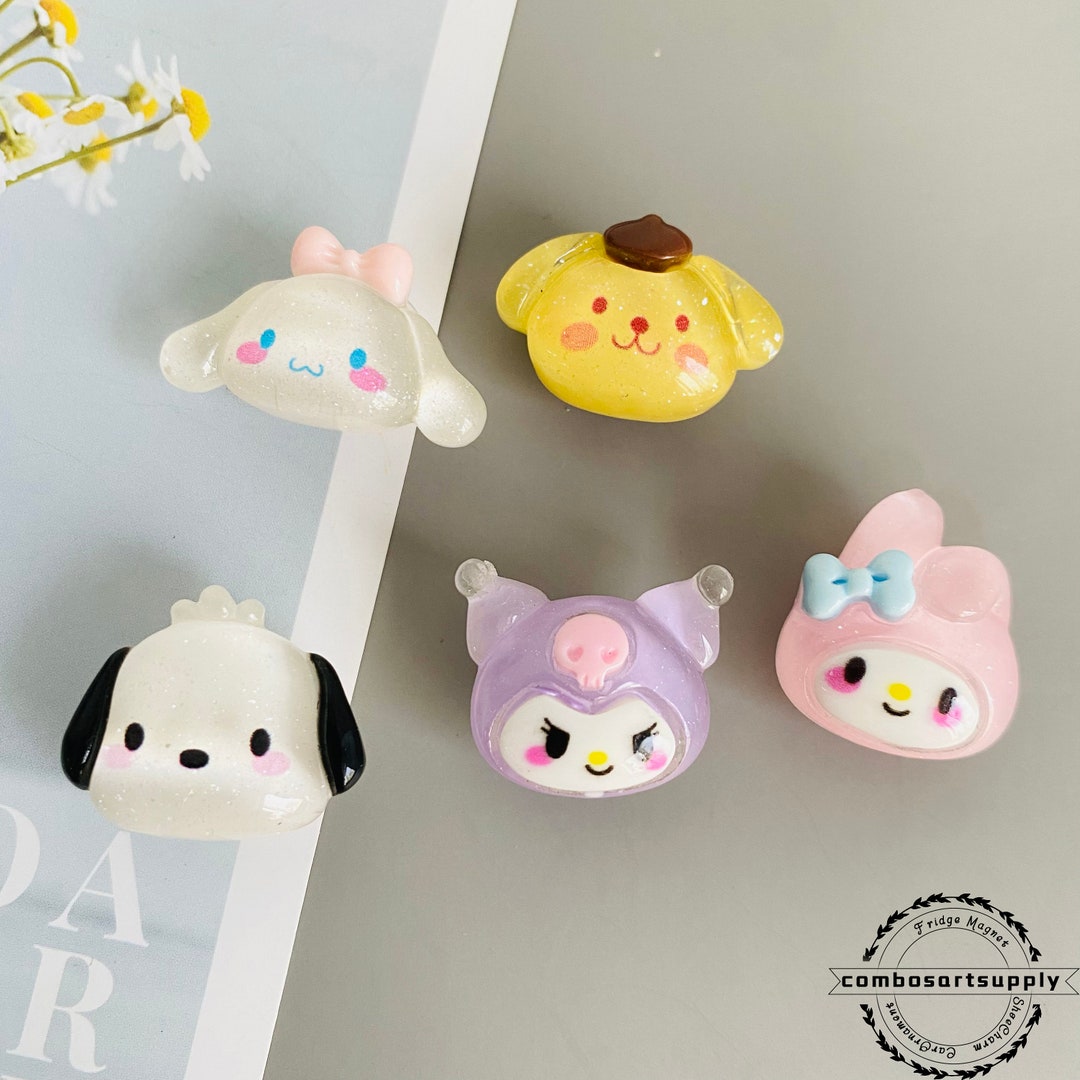 Cute Clear Cartoon Fridge Magnet Kawaii Cartoon Resin - Etsy