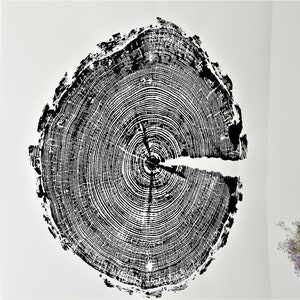 Tree Ring Print, House Warming Gift, Baum Print, Boho Home, Hand ...