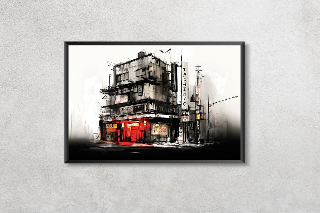 Japanese Pachinko Parlour Poster Print | Wall Art | Wall Decor | Home ...