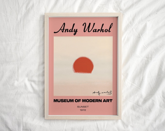 Andy Warhol Print Andy Warhol Sunset Print Museum Print Modern Art Andy ...