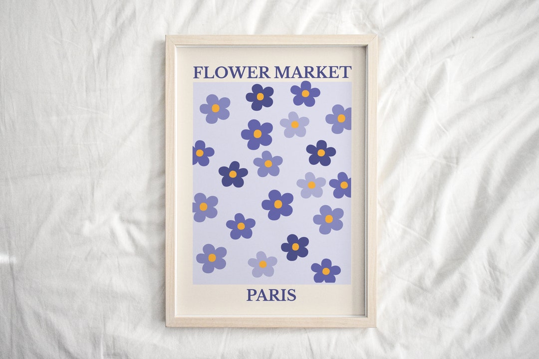Flower Market Poster, Preppy Room Decor Prints, Danish Pastel, Tokyo ...