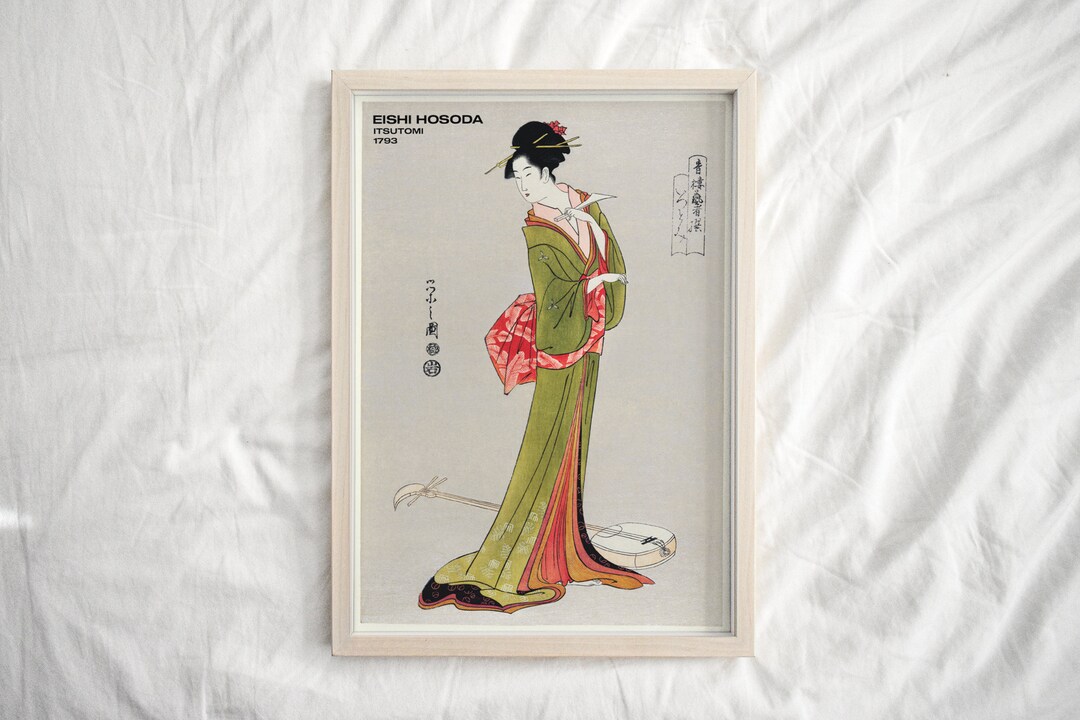 Eishi Hosoda Print, Living Room Wall Art, Japanese Art Prints, Modern ...