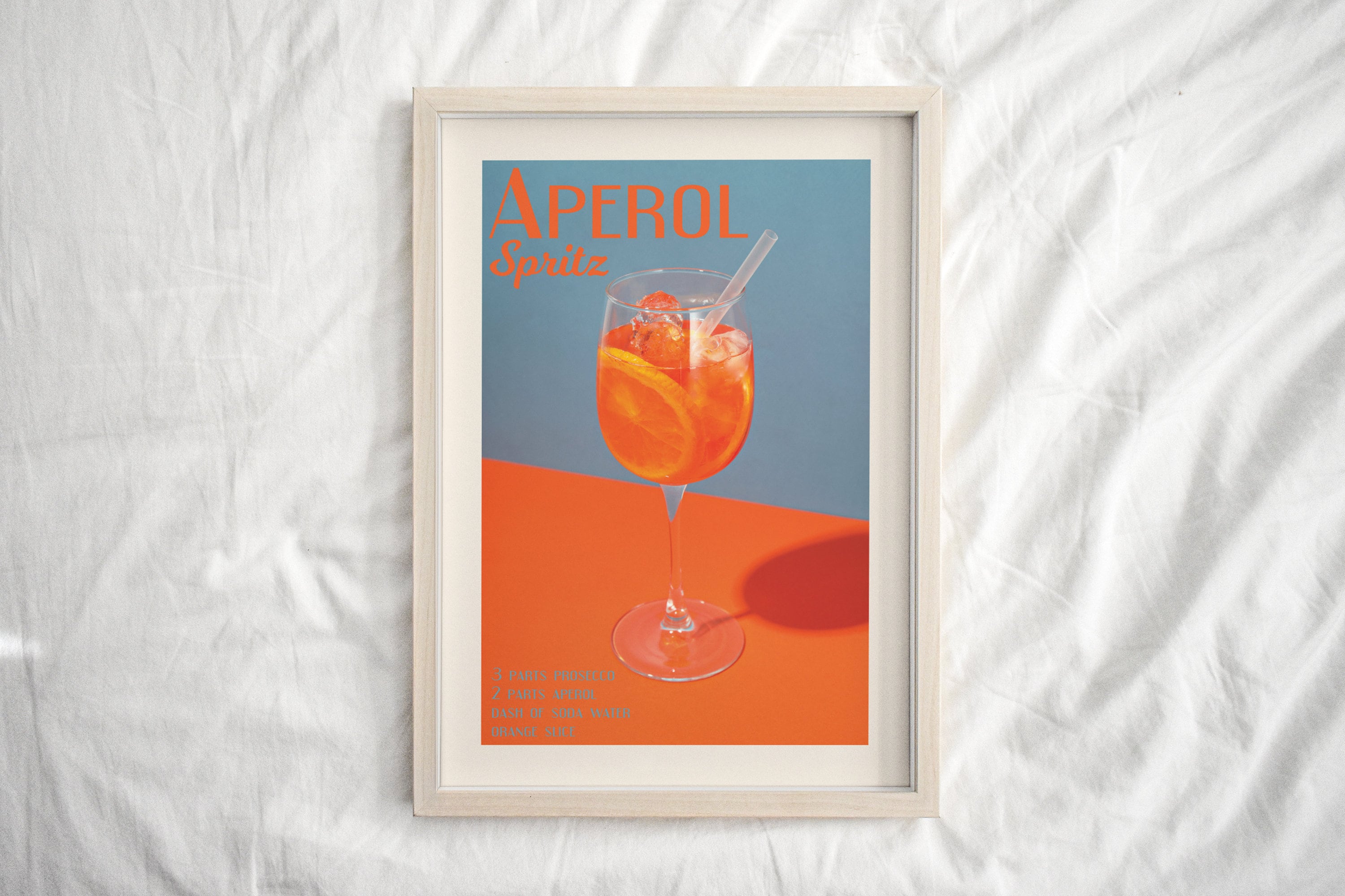 Aperol Spritz Cocktail Print, Bar Cart Print, Retro Cocktail Posters ...