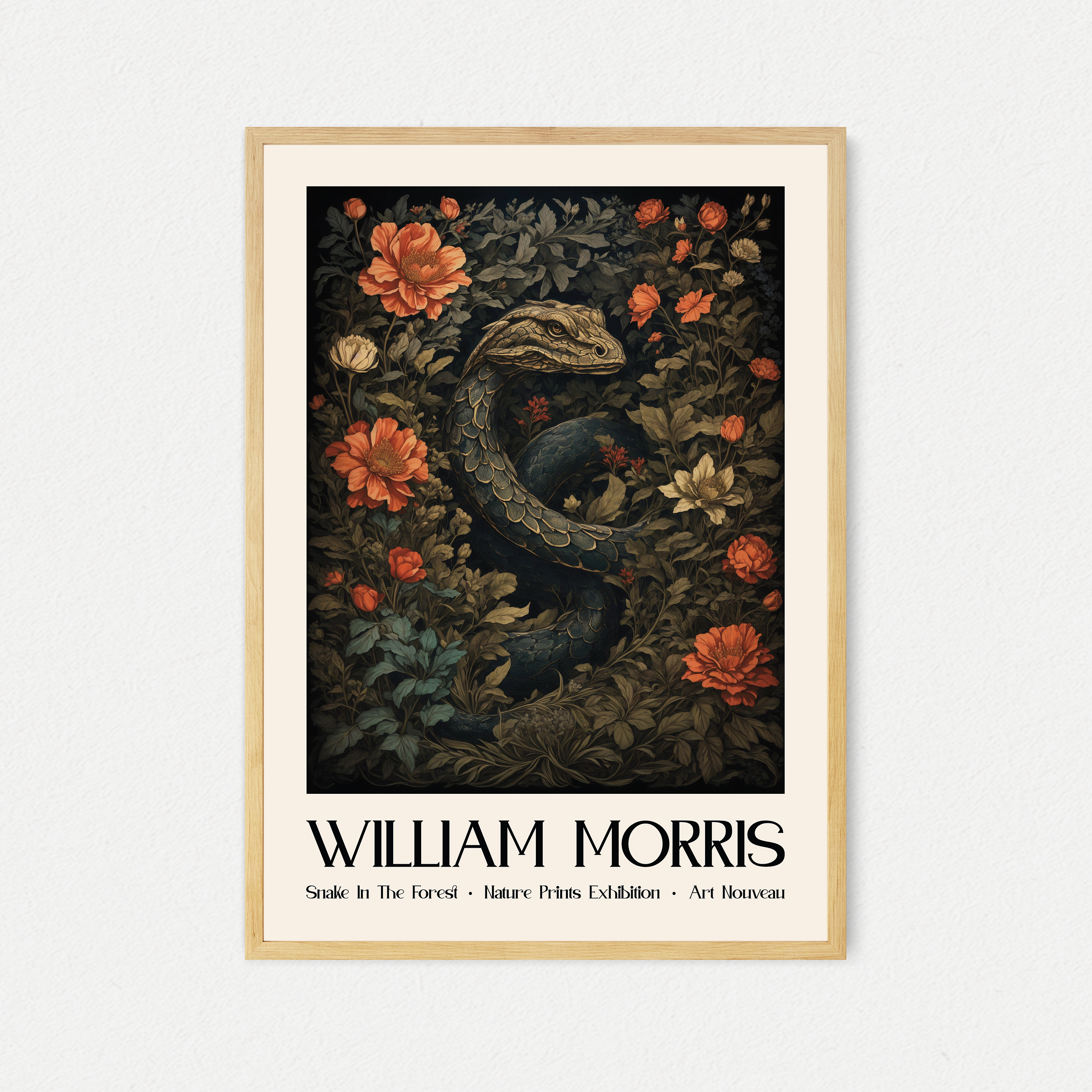 William Morris Print, Snake William Morris Exhibition Print, Snake ...