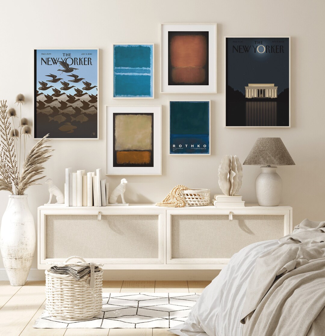 Mark Rothko Prints, Eclectic Gallery Wall Bundle Set of 6, Living Room ...