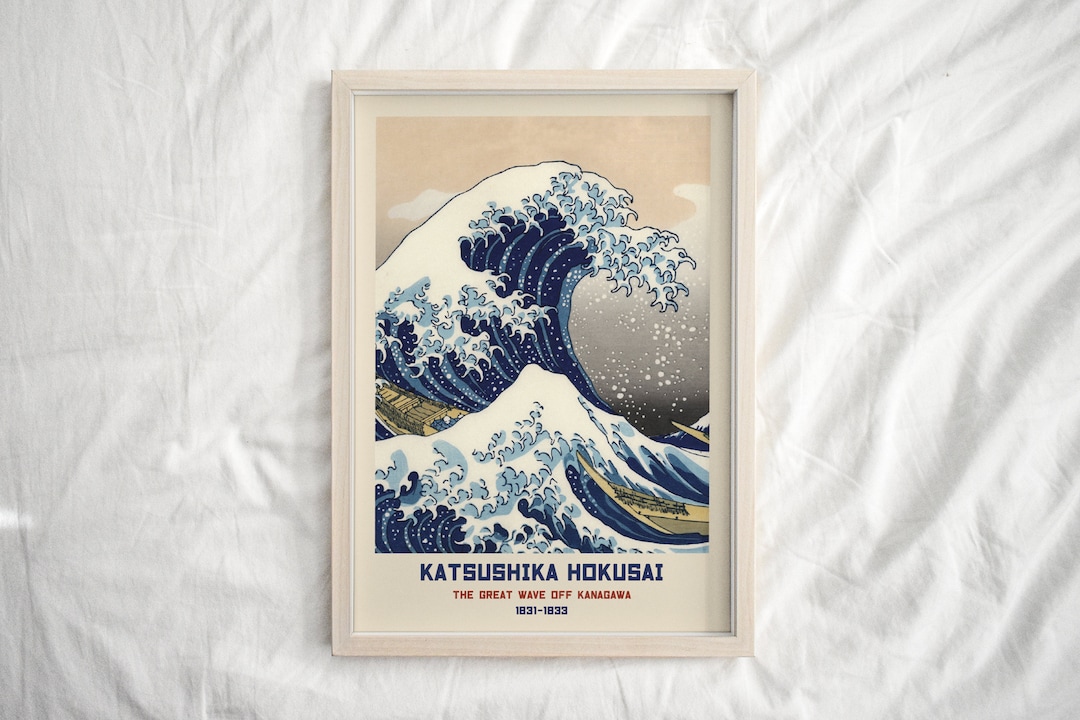 The Great Wave of Kanagawa Katsushika Hokusai Exhibition Poster ...