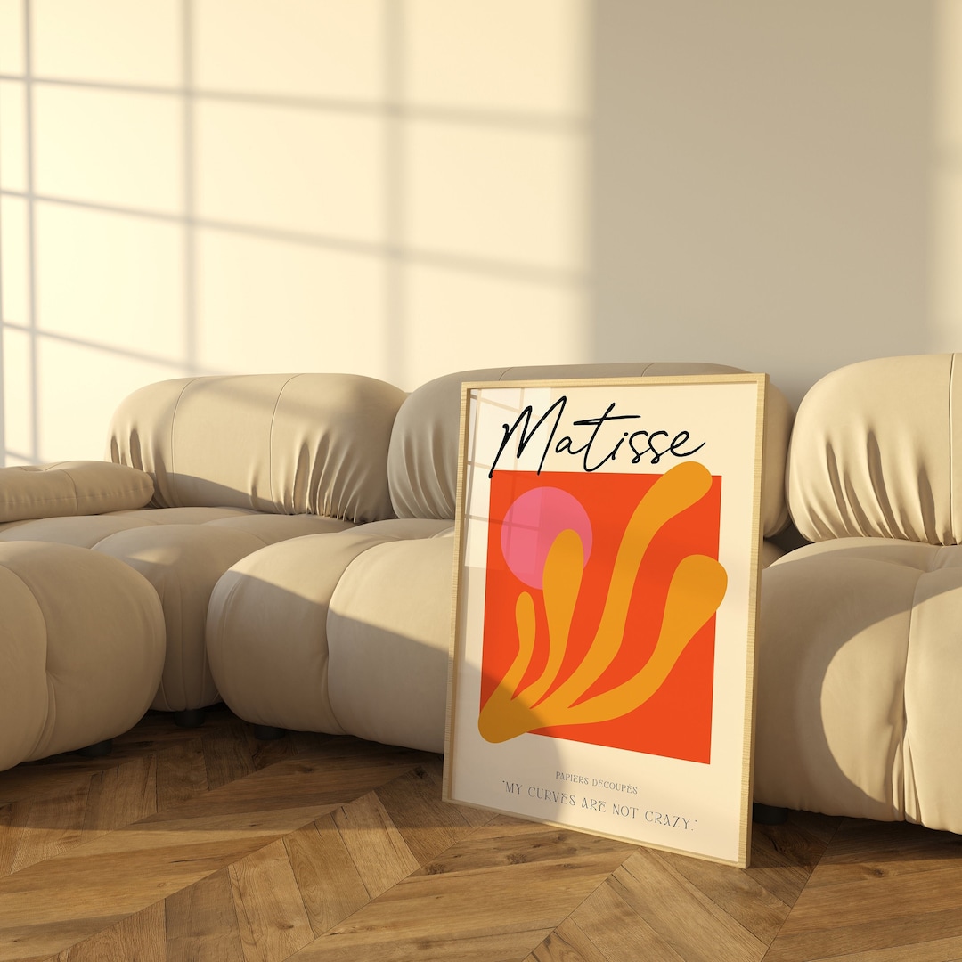 Henri Matisse Orange Print, Matisse Gallery Wall Art, Orange Pink Wall ...