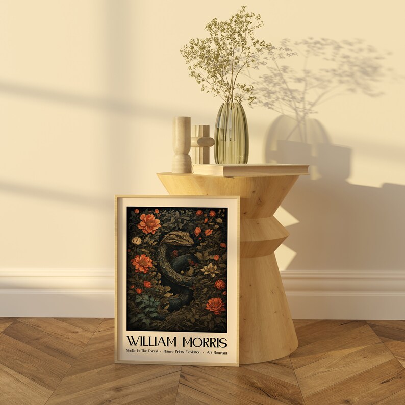 William Morris Print, Snake William Morris Exhibition Print, Snake ...