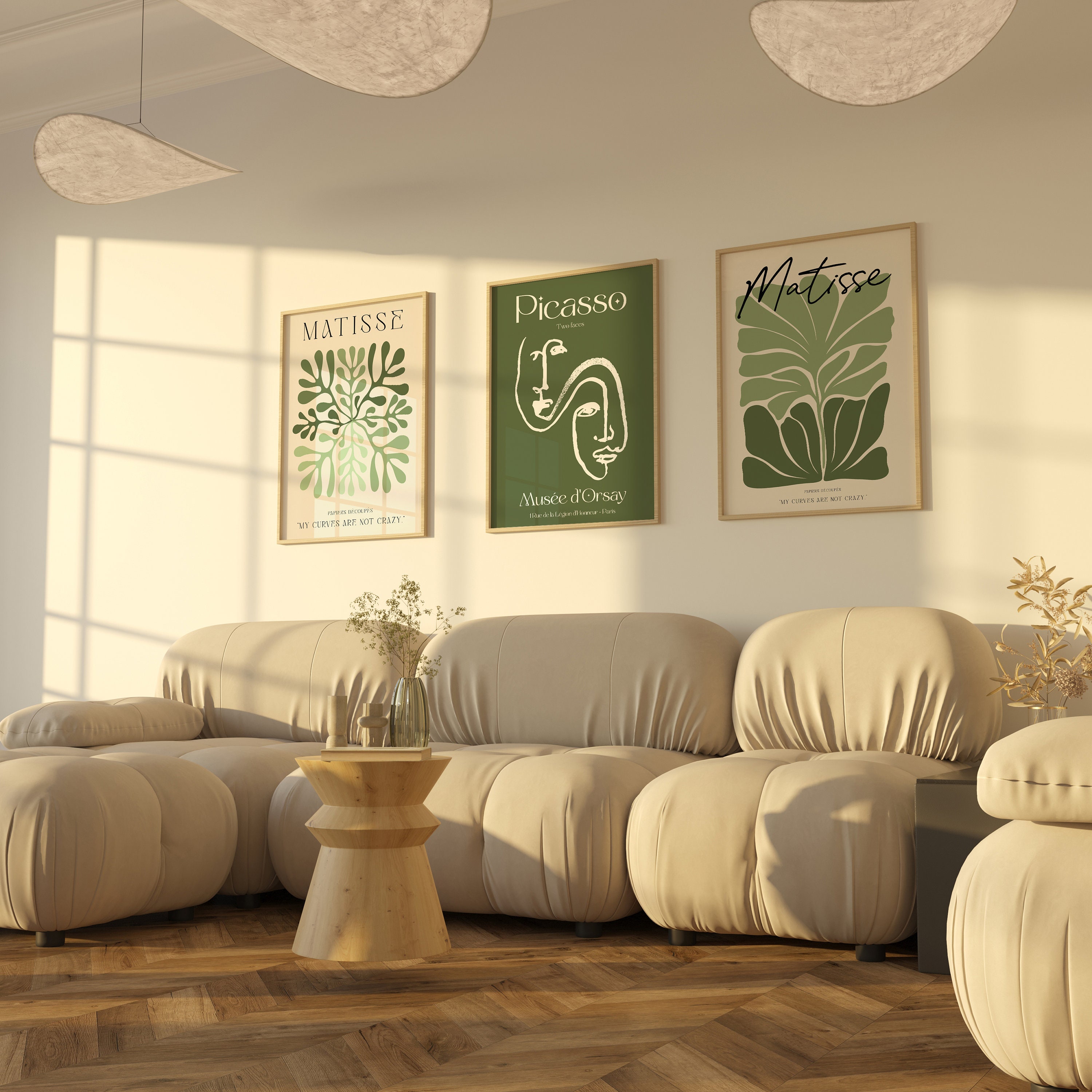 Sage Green Wall Art, Henri Matisse Prints, Maximalist Set of 3 ...