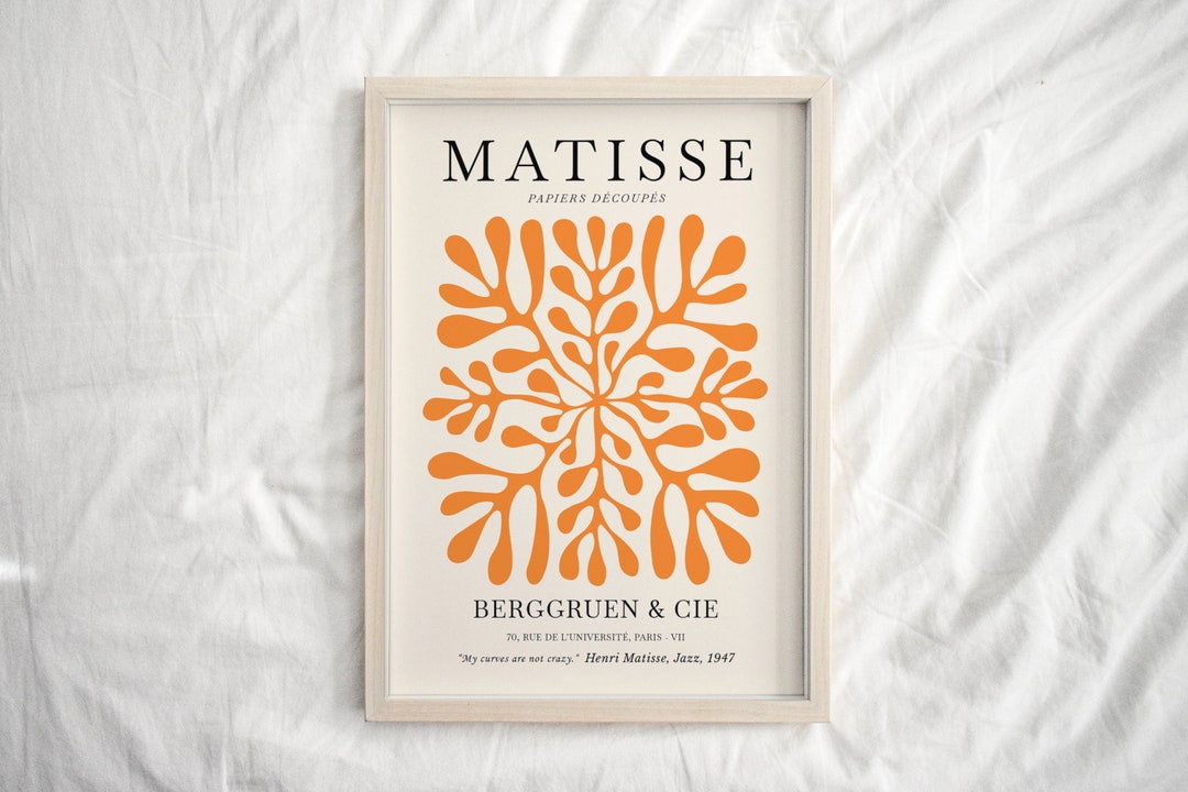 Henri Matisse Orange Wall Art, Gallery Wall Set, Orange Matisse Print ...