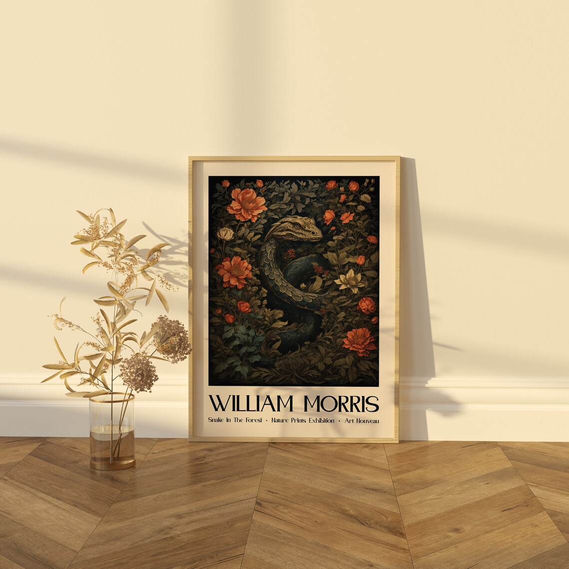 William Morris Print, Snake William Morris Exhibition Print, Snake ...