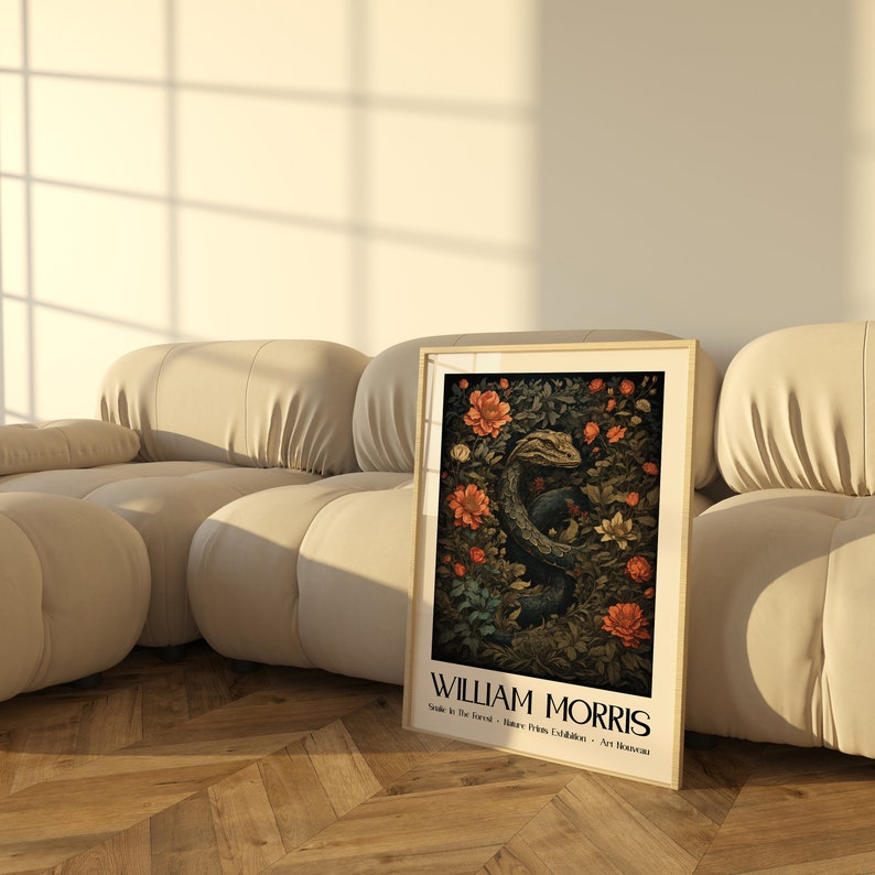 William Morris Print, Snake William Morris Exhibition Print, Snake ...