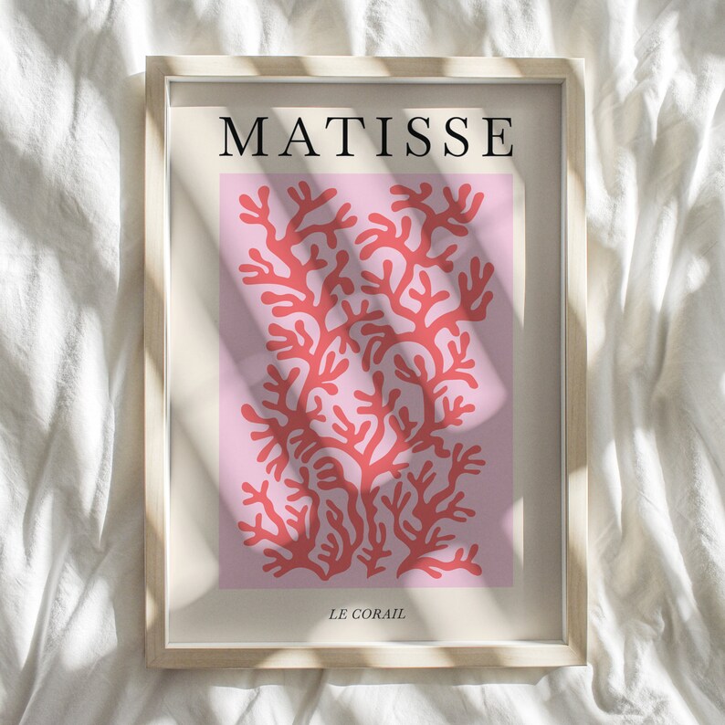 Coral Pink Matisse Print, Henri Matisse Poster, Exhibition Wall Art ...