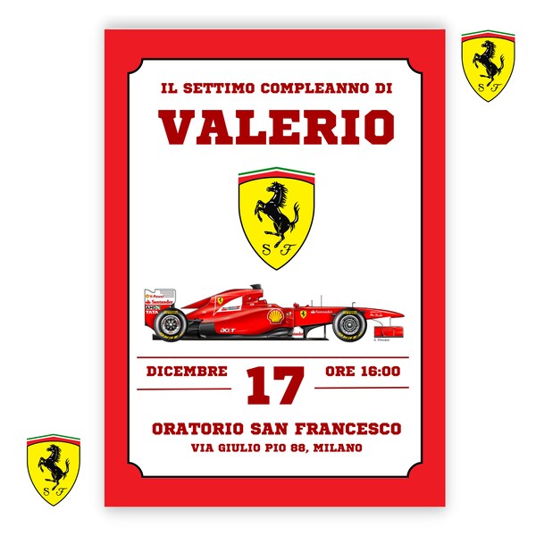 Ferrari Invitation - Etsy