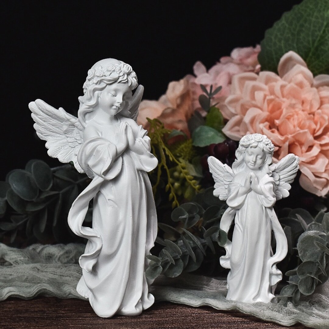 Angel Praying on Its Knee Made of Alabaster - Etsy
