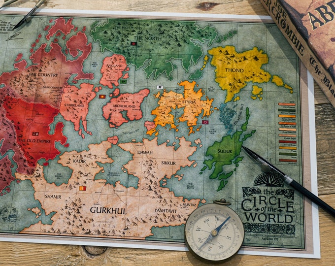 First Law Circle of the World Fantasy Map Print on Matte Art Paper - Etsy