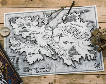 The Land Map Chronicles of Thomas Covenant High-quality Print for ...