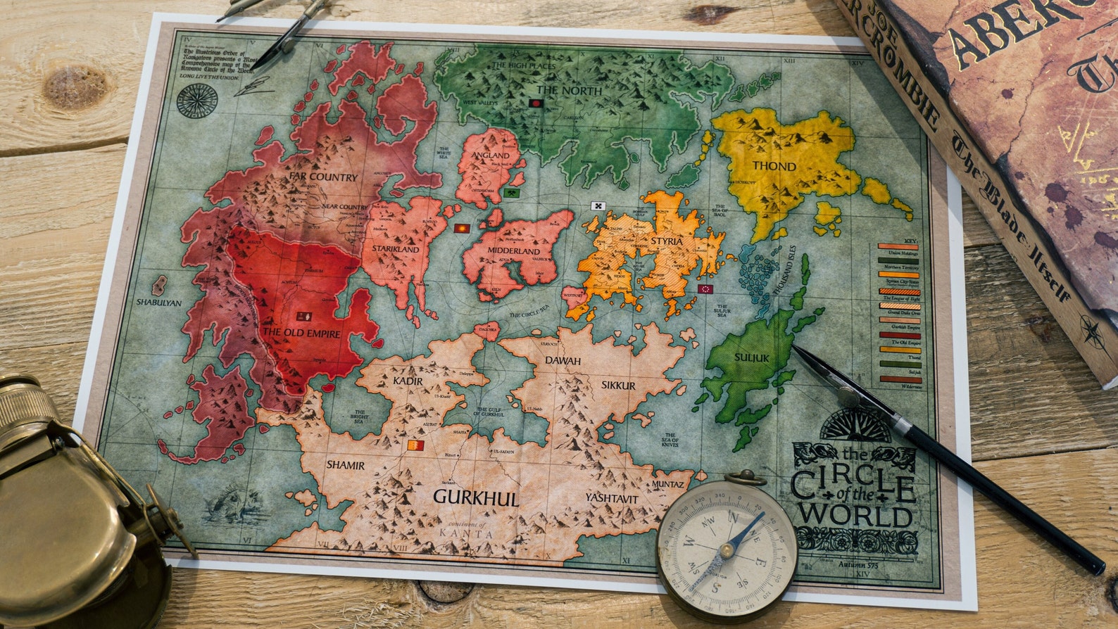 First Law Circle of the World Fantasy Map Print on Matte Art Paper - Etsy