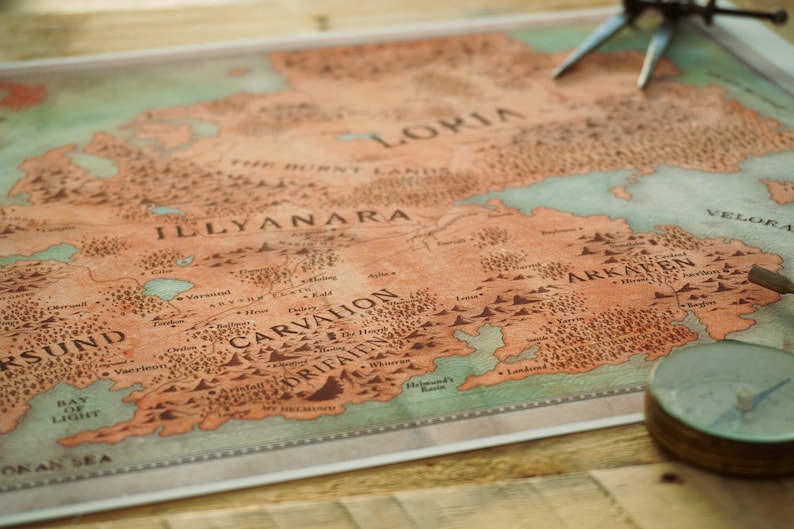 The Bound & the Broken Epheria Fantasy Map Print on Matte Art Paper - Etsy