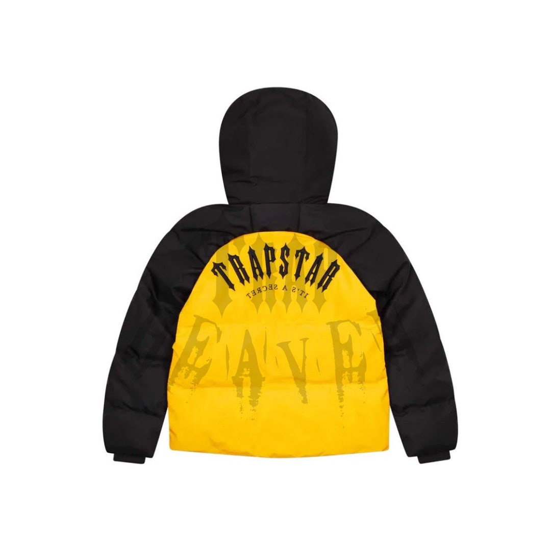 Trapstar Decoded Arch Puffer Jacket Black Yellow - Etsy