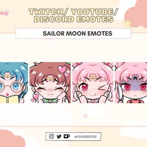 Sailor Moon Emotes Twitch Emote Youtube Emote Discord Emote Premade ...
