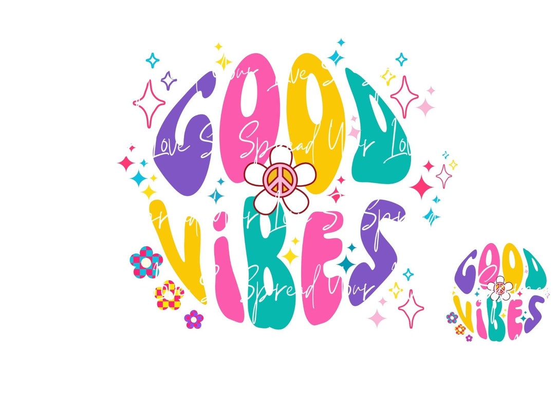 Good Vibes PNG Descarga Digital Png Art Retro png - Etsy España
