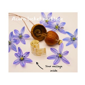 Acorn Locket | Acorn Necklace | Druid Necklace | Hidden Message ...