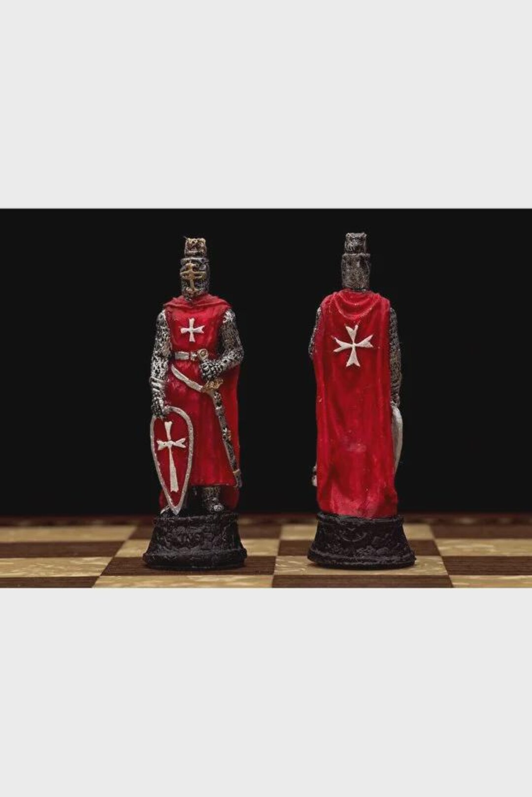 Ottoman Vs Crusader Chess Pieces Only | Hand Painted Historical Chess ...