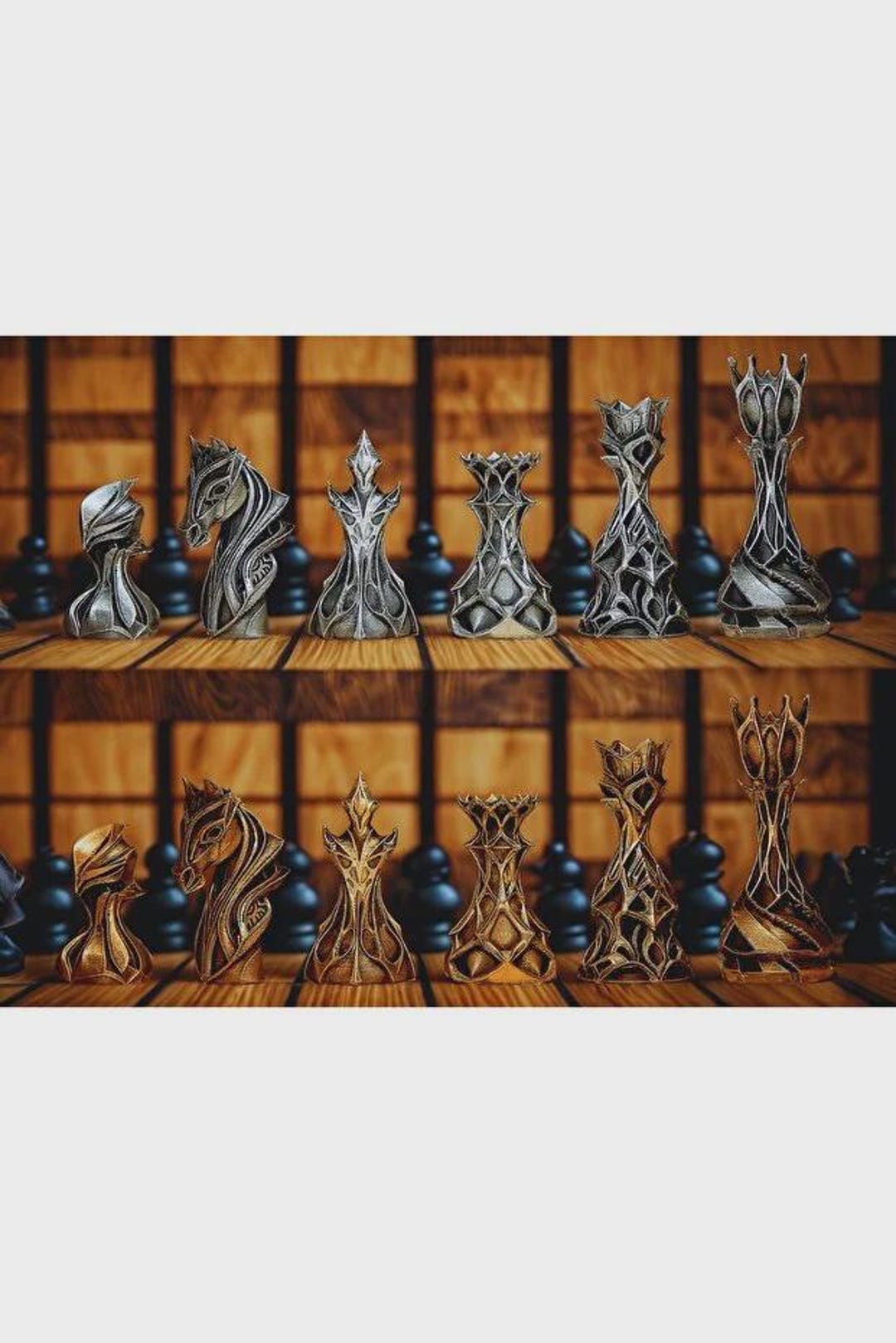 Eternis Aesthetic Chess Set Pieces | Modern Minimal Chessmen ...