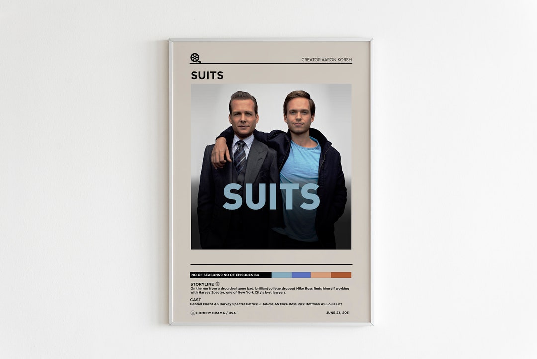 Suits Tv Series Poster / Harvey Specter Poster / Tv Show Print / Tv ...