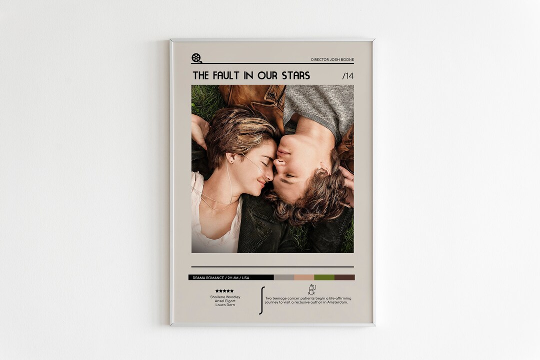 The Fault in Our Stars Movie Poster / Minimalist Movie Print / - Etsy
