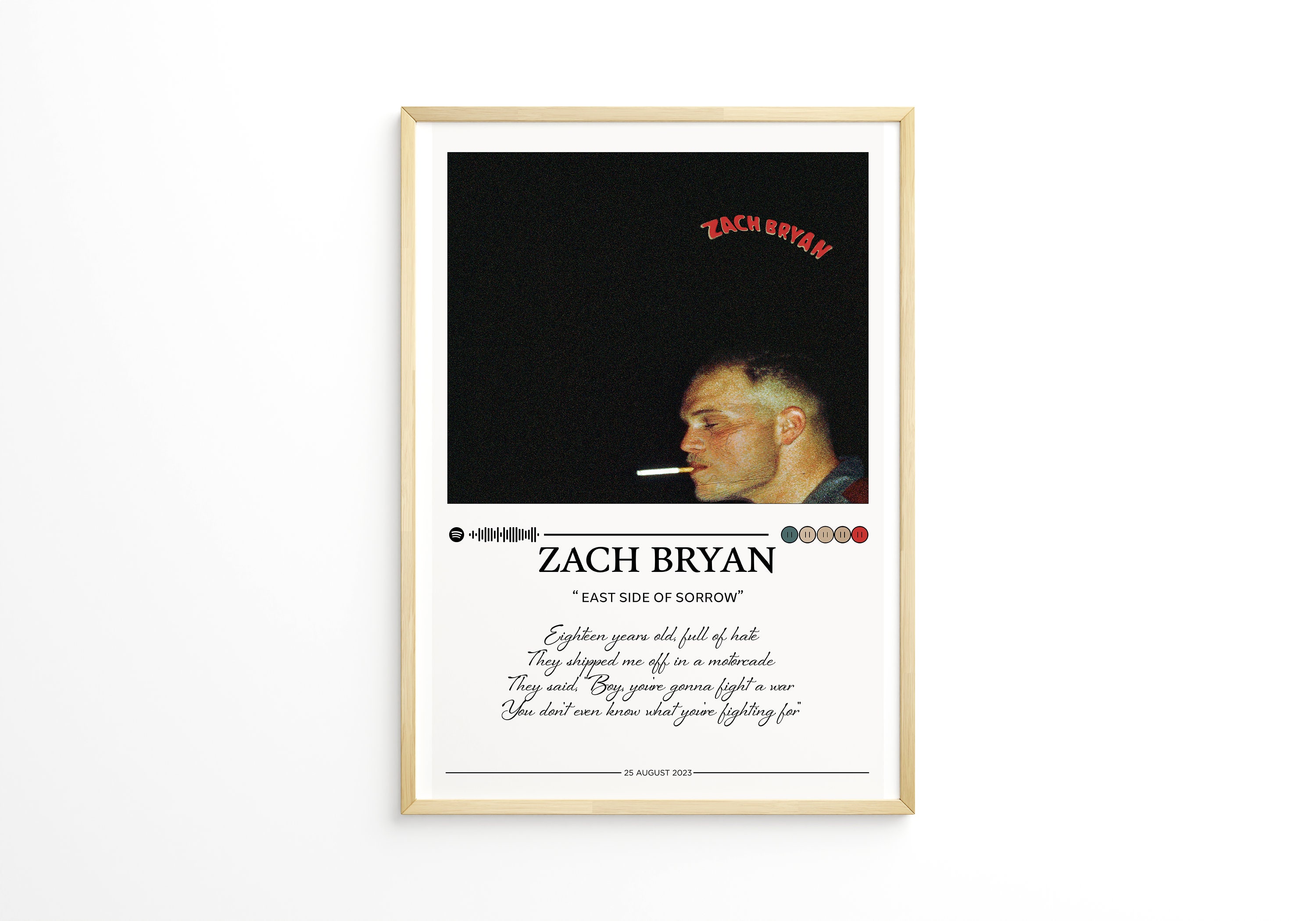 Zach Bryan Zach Bryan Album Poster / East Side of Sorrow - Etsy