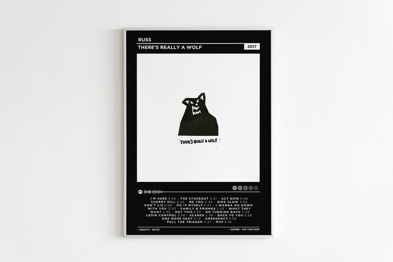 Russ There's Really A Wolf Album Poster / Album Cover Poster / Music ...