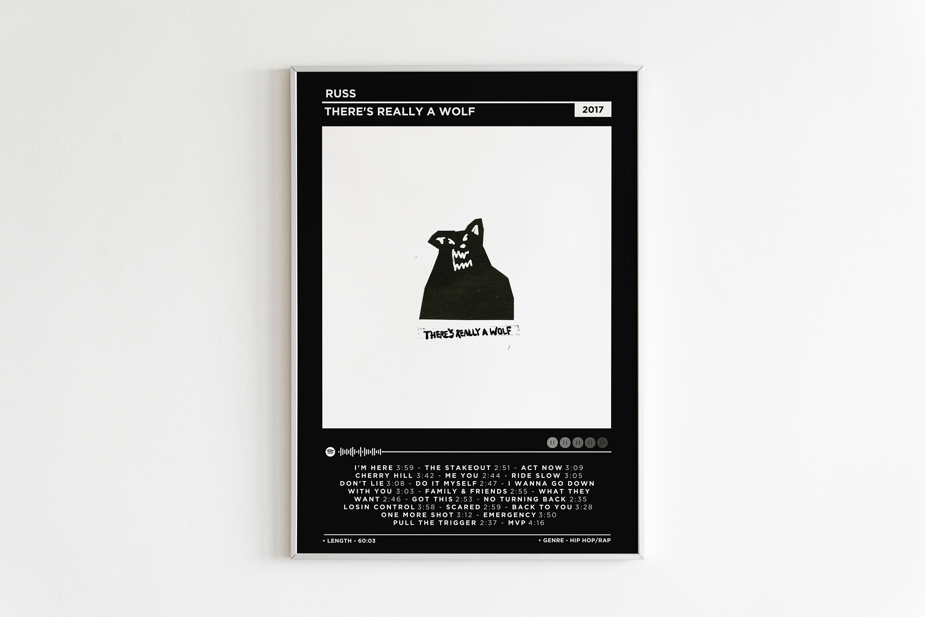 Russ There's Really A Wolf Album Poster / Album Cover Poster / Music ...
