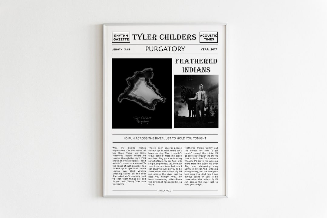 Tyler Childers Retro Newspaper Print / Feathered Indians - Etsy