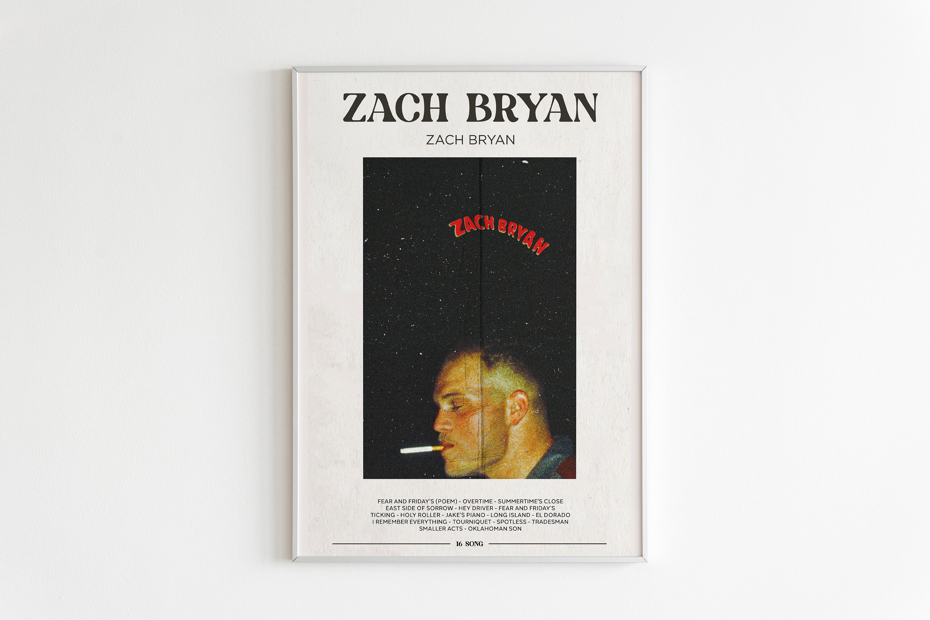 Zach Bryan Zach Bryan Album Poster / Album Cover Poster / Music Gift ...