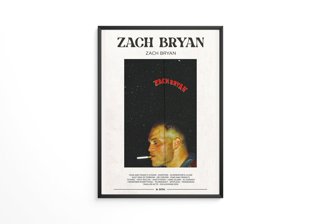 Zach Bryan Zach Bryan Album Poster / Album Cover Poster / Music Gift ...