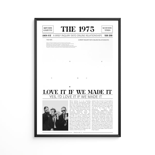 The 1975 Poster - Etsy