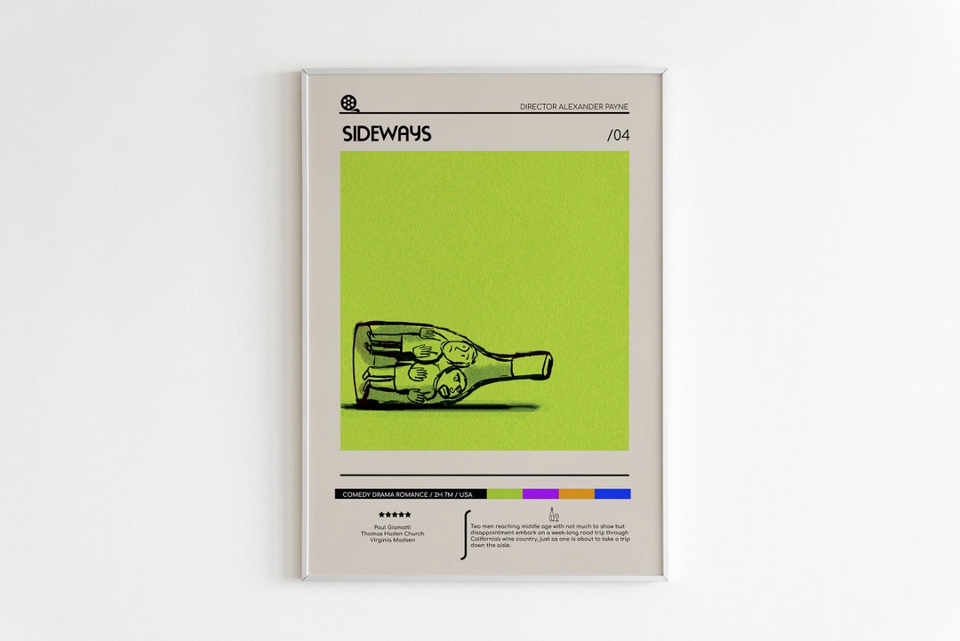 Sideways Movie Poster / Minimalist Movie Print / Movie Gifts / Custom ...