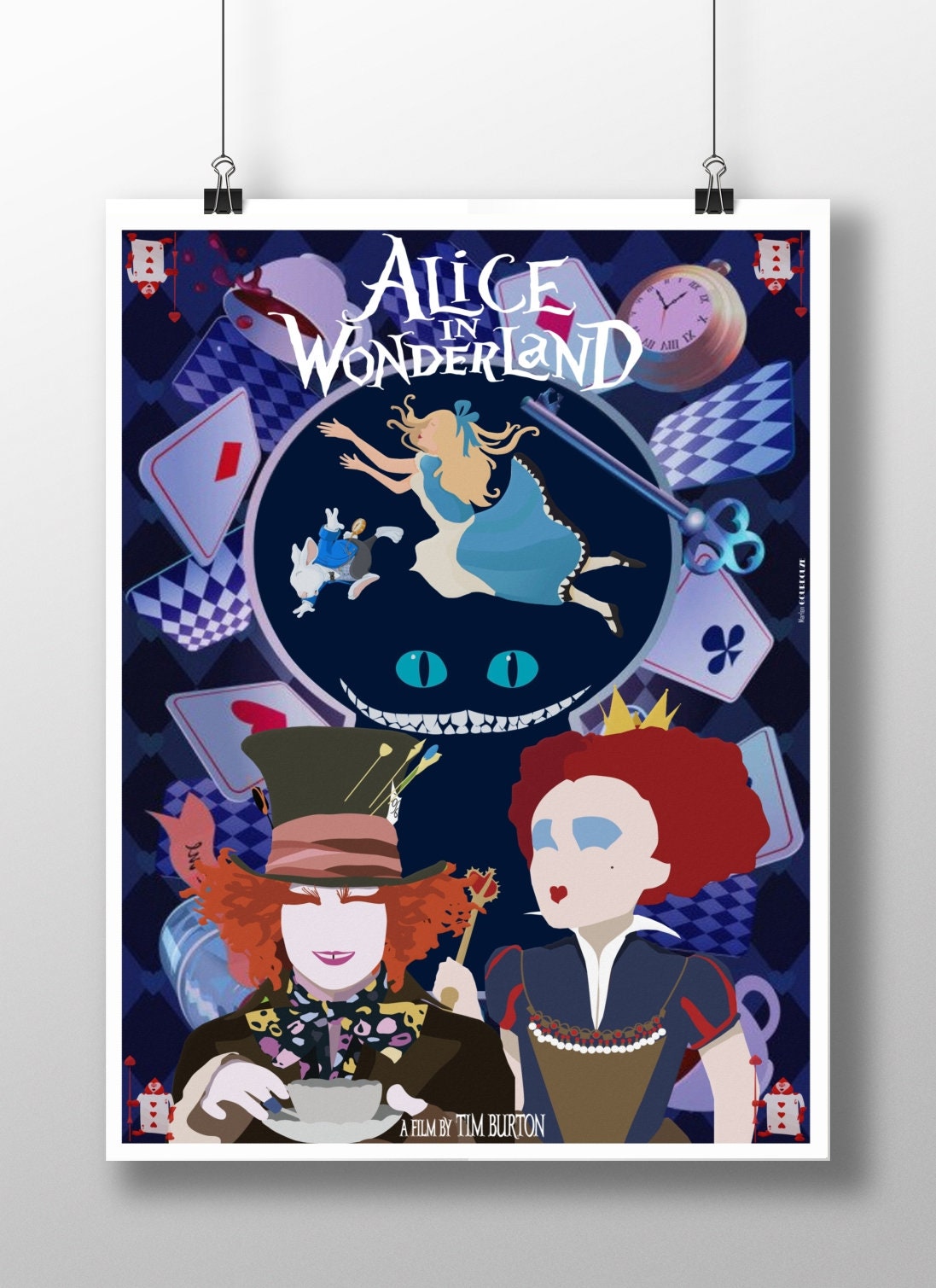 Tim Burton Alice In Wonderland Poster