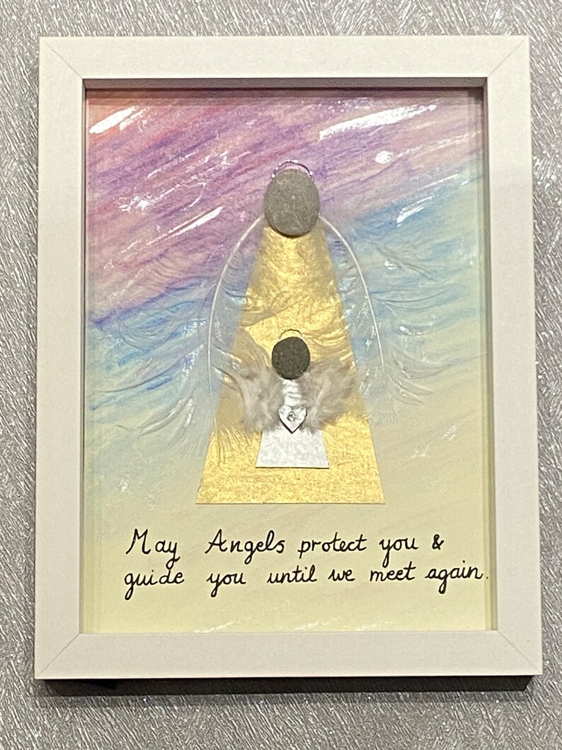 Guardian Angel Protection Pebble Frame - Etsy