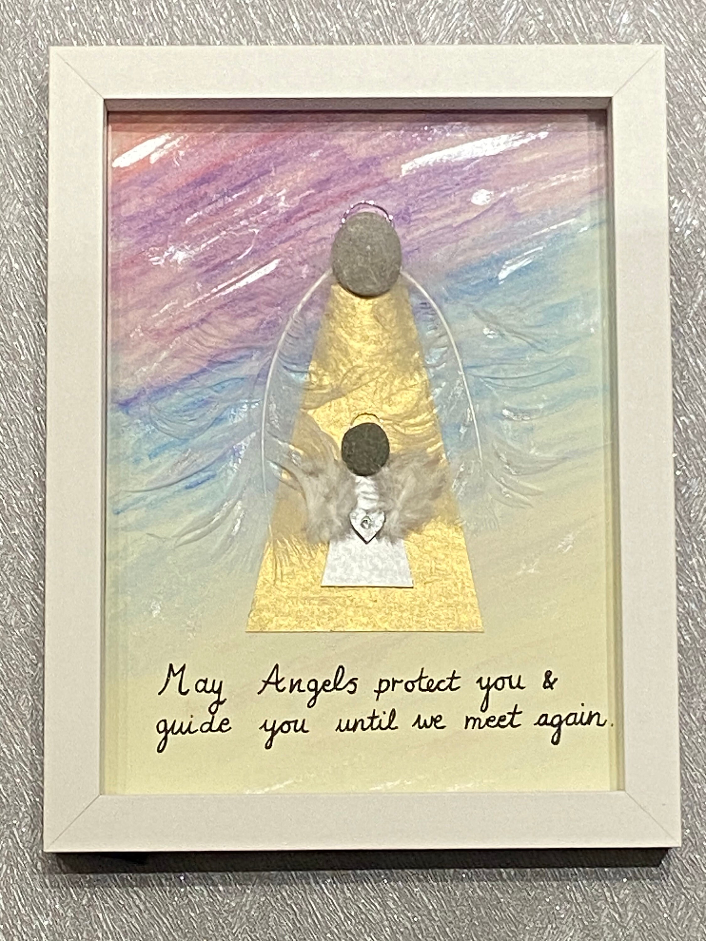 Guardian Angel Protection Pebble Frame - Etsy