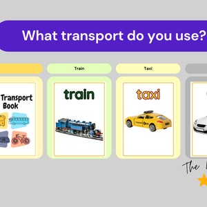 My Transport Picture Cards/flashcards for Pre-primary and - Etsy