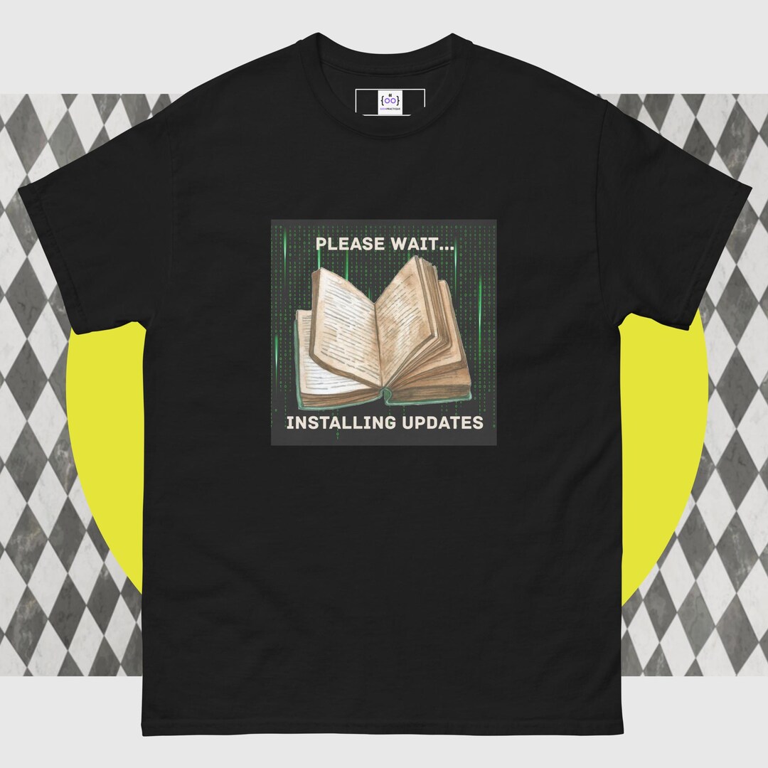 Please Wait... Installing Updates on a T-shirt - Etsy