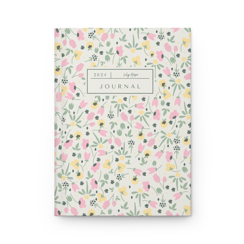 Personalized Notebook Customized Journal Floral Customized - Etsy