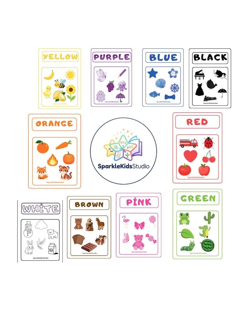 Color Flashcards for Toddlers | Preschool Printable PDF | 10 Color ...